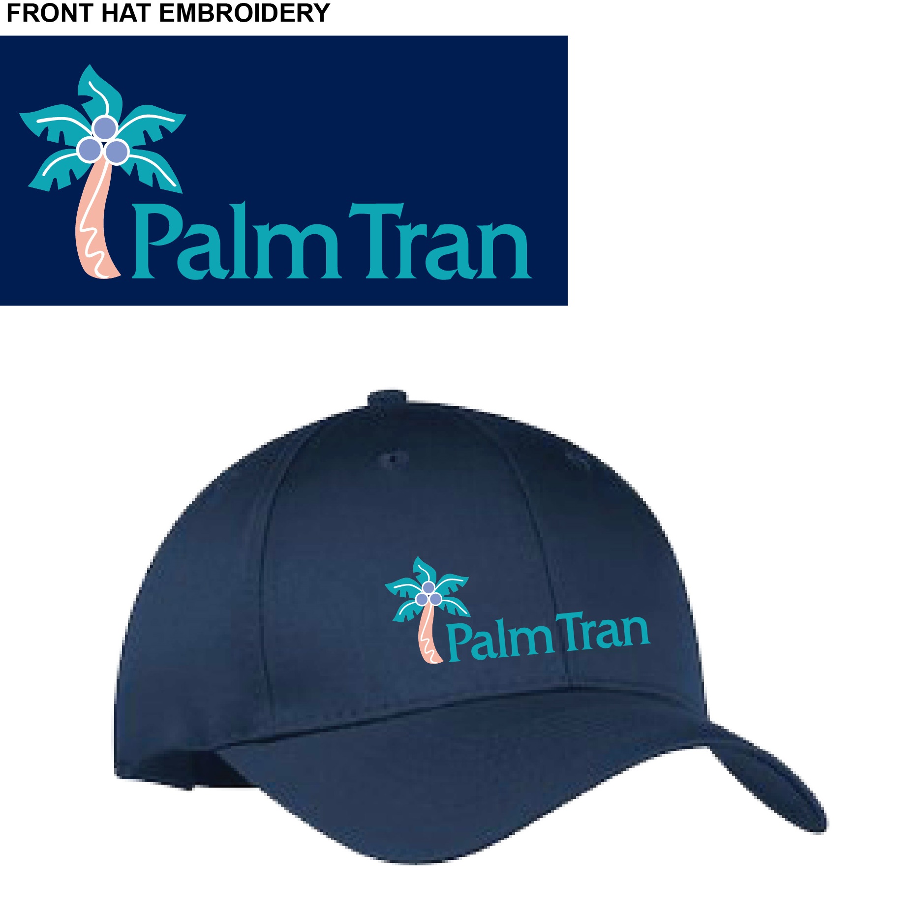 Six-Panel Twill Cap - Bus Operator And Training, Palm Tran