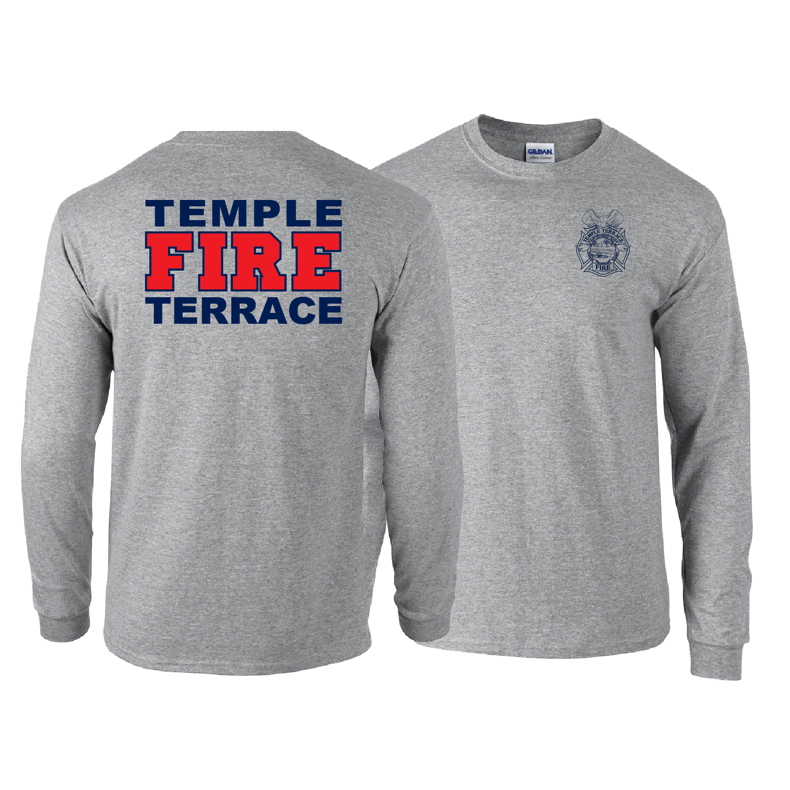 Shield L/S T-Shirt Gray, Temple Terrace